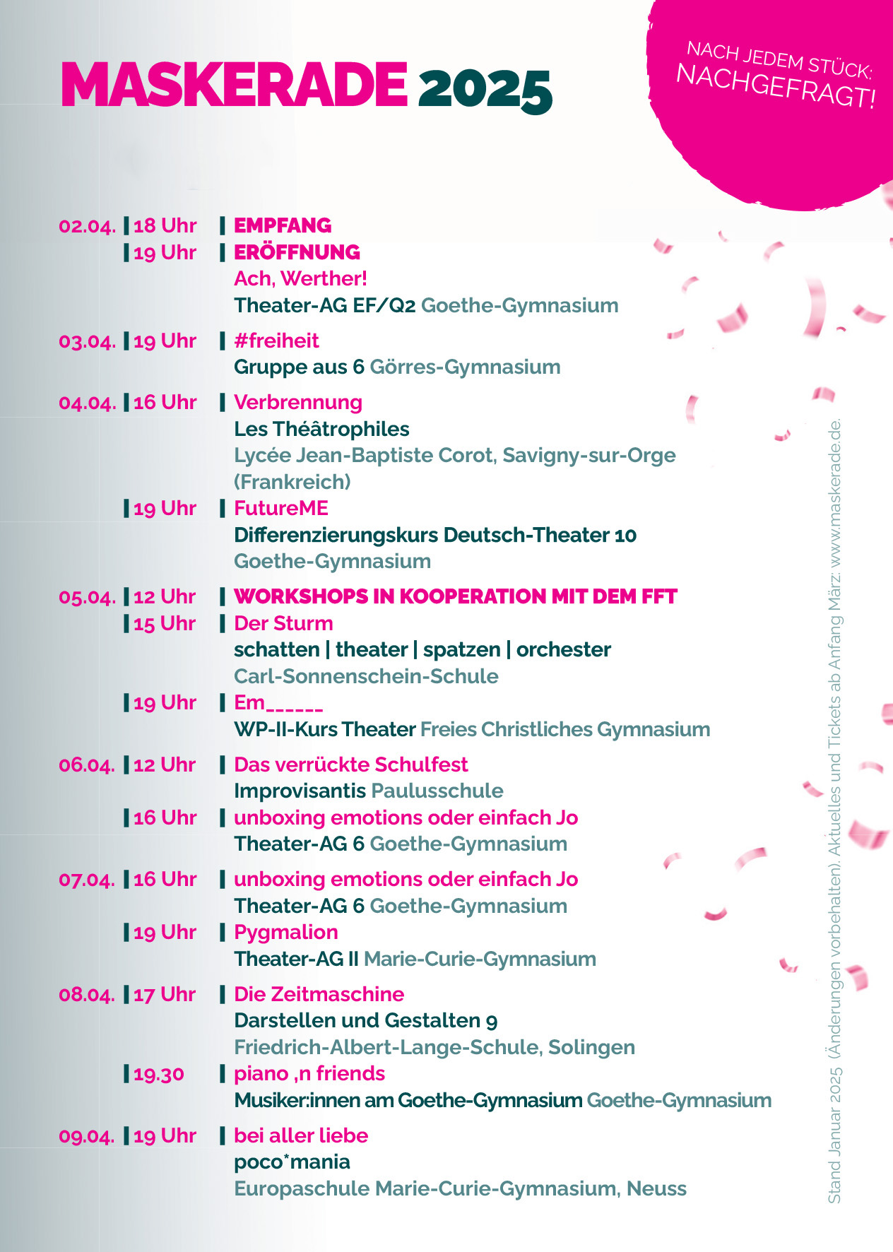 18. Maskerade im Goethe-Gymnasium